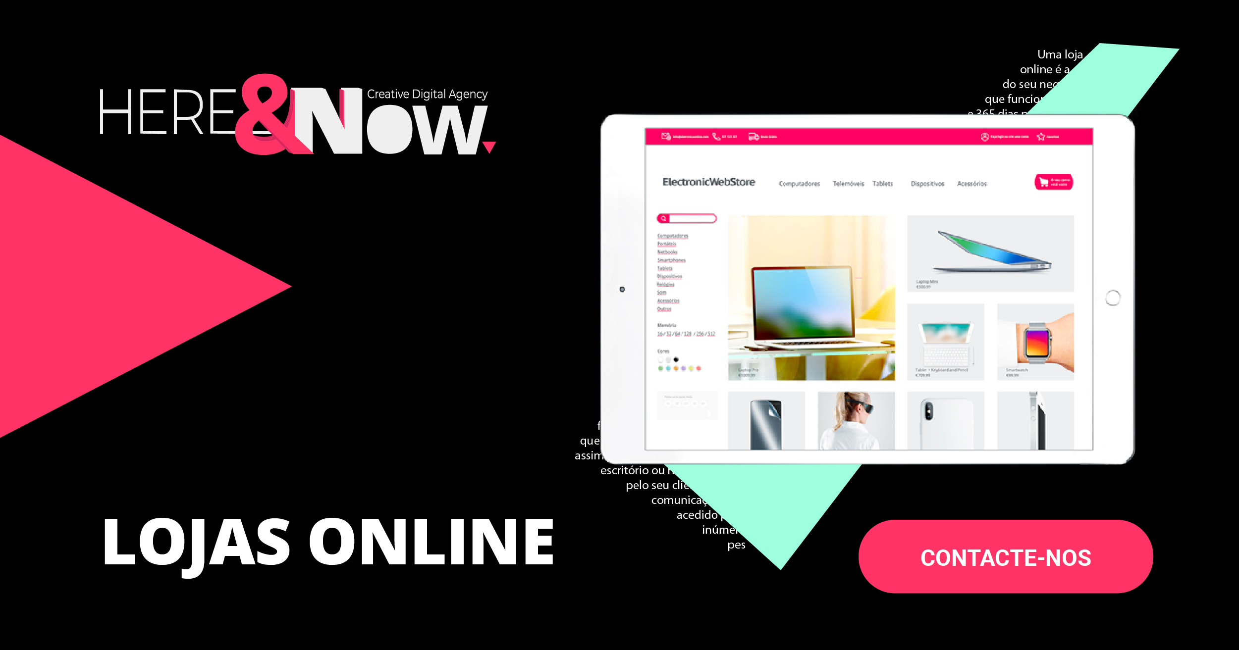 Criação de Lojas Online | Here & Now